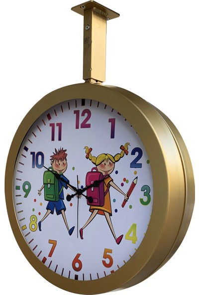 Platin Saat 36 cm Gold Metal Çocuk Istasyon Tavan Saati Platin Saat 36 cm Gold Metal Çocuk Istasyon Tavan Saati