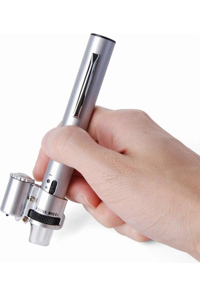 Yakpen Kalem Mikroskop Işıklı Mini Mikroskop 100X Yakpen Kalem Mikroskop Işıklı Mini Mikroskop 100X