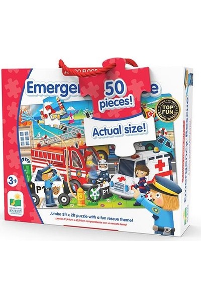 Learning Journey Jumbo Yer Puzzle 50 Parça / Acil Durum Taşıtları