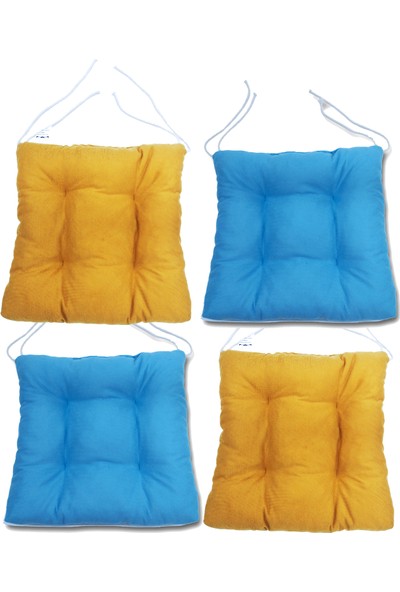 Mutfakta Moda Sandalye Minderi / Renkli Bahar Serisi Tay Tüyü 4 Lü Sandalye Minderi Mutfakta Moda Sandalye Minderi / Renkli Bahar Serisi Tay Tüyü 4 Lü Sandalye Minderi