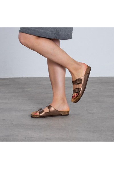 Ceyo 9910-Z49 Bakır Antibakteryel Mantar Taban Çift Tokalı Yeni Sezon Kadın Terlik Ceyo 9910-Z49 Bakır Antibakteryel Mantar Taban Çift Tokalı Yeni Sezon Kadın Terlik