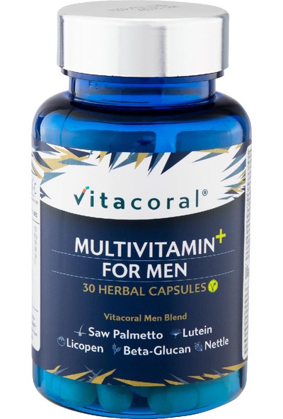Multivitamin For Men Bitkisel Kapsül 30'lu Multivitamin For Men Bitkisel Kapsül 30'lu