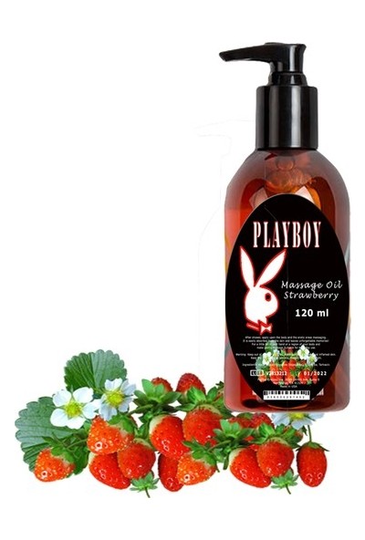 Playboy Çilek Aromalı Vücut Masaj Yağı 120 ml Playboy Çilek Aromalı Vücut Masaj Yağı 120 ml
