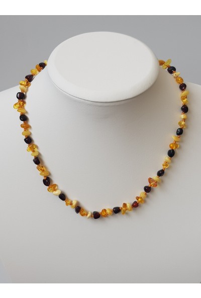 Kehribar Sarayı Damla Kehribar Bebek Çocuk Kolye 40 cm Sertifikalı Süzme Tasarım