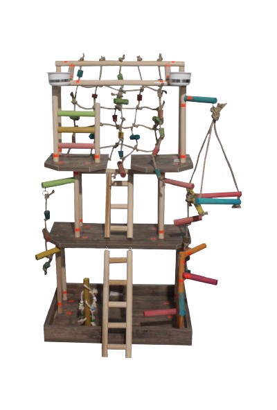 Merkez Av Papağan Tüneği Oyun Alanı Papağan Oyuncak Tünek 2