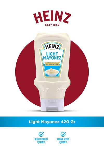 Heinz Light Mayonez 420 gr Heinz Light Mayonez 420 gr