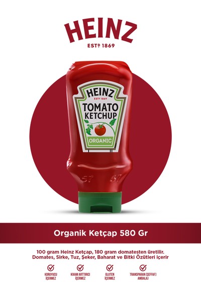 Heinz Organik Ketçap 580 gr Heinz Organik Ketçap 580 gr