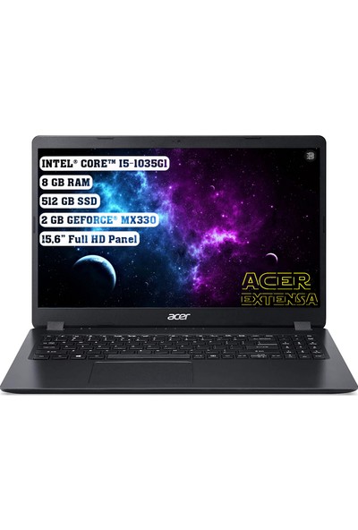 Acer Extensa 15 Intel Core i5 1035G1 8GB 512GB SSD MX330 Freedos 15.6 Acer Extensa 15 Intel Core i5 1035G1 8GB 512GB SSD MX330 Freedos 15.6