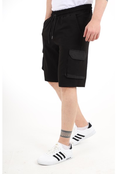 Stil Kombin Yan Cepli Penye Şort 7048