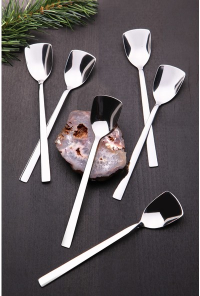 Kitchen Life Paslanmaz Çelik 6'Lı Lüx Dondurma Kaşığı