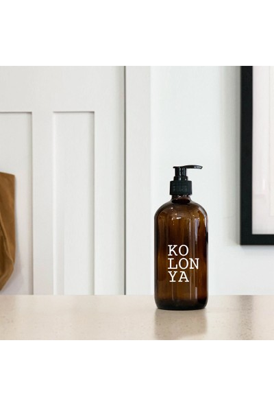 Amber Cam Şişe - Kolonya - 500 Ml.