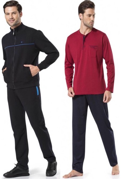 Pierre Cardin 7200 4'lü Eşofman Pijama Damat Seti Pierre Cardin 7200 4'lü Eşofman Pijama Damat Seti