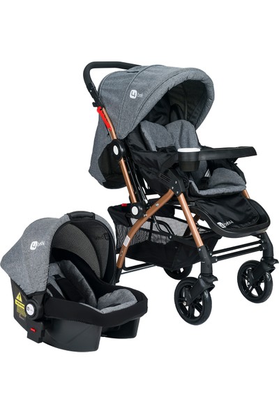 4 Baby Active Gold Travel Sistem Bebek Arabası Gri