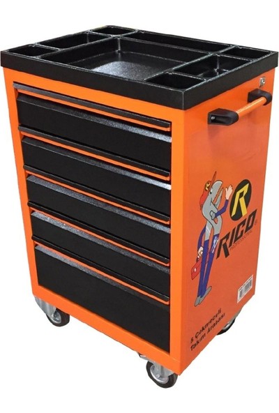 Rico 5 Çekmeceli Takım Arabası 90 x 60 x 47 cm