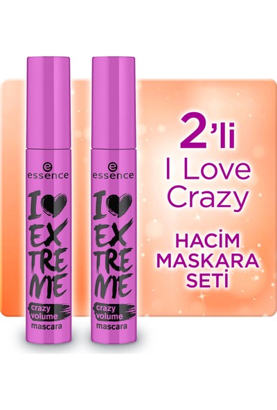 Essence I Love Extreme Crazy Hacim Maskara 2'li