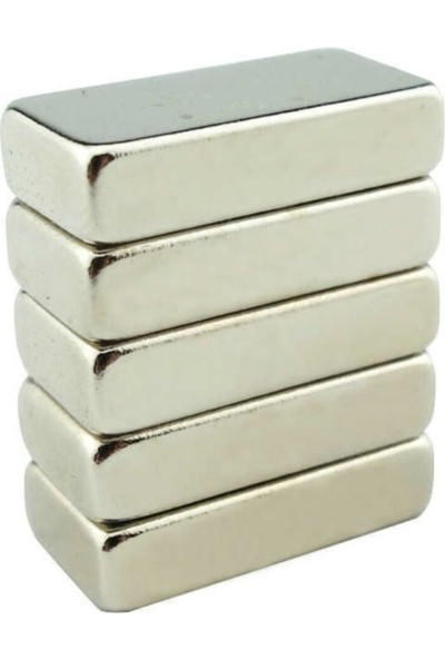 Dünya Magnet Neodyum Mıknatıs 20 mm x 10 mm x 5 mm Köşeli Süper Güçlü Magnet 5'li