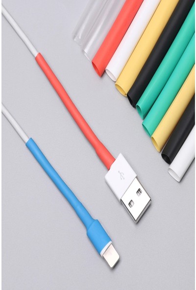 Hondep Apple Iphone Şarj Kablosu Koruyucu Isıyla Daralan 12 Adet Sarı Makaron Kablo Kılıf Aksesuar Hondep Apple Iphone Şarj Kablosu Koruyucu Isıyla Daralan 12 Adet Sarı Makaron Kablo Kılıf Aksesuar