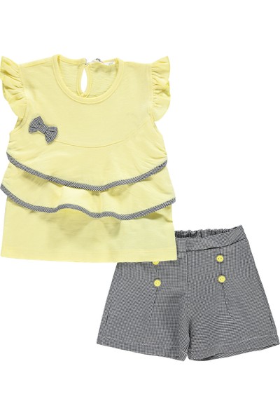 Civil Girls Kız Çocuk Şortlu Takım 2-5 Yaş Sarı