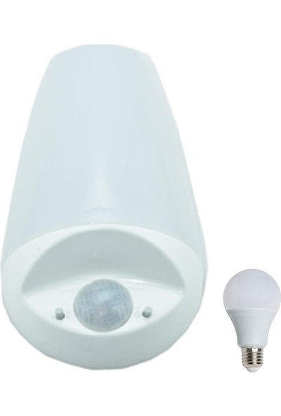 Elektrohan Çınar Duvar Aplik Dik Sensörlü Lamba ve LED Ampul Bir Arada Wc Tuvalet Banyo Teras Balkon Aydınlatması Eko Çözüm Elektrohan Çınar Duvar Aplik Dik Sensörlü Lamba ve LED Ampul Bir Arada Wc Tuvalet Banyo Teras Balkon Aydınlatması Eko Çözüm