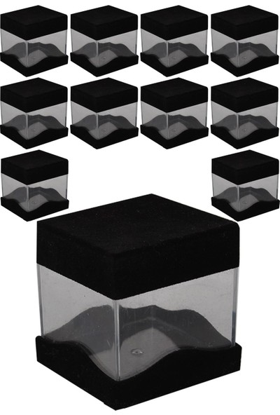 Kına Atölyesi Nişan Hediyelik Kadife Kare Kutu 5x5 10 Adet