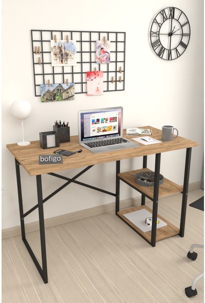 Bofigo 60X120 cm 2 Raflı Çalışma Masası Bilgisayar Masası Ofis Ders Yemek Masası Çam Bofigo 60X120 cm 2 Raflı Çalışma Masası Bilgisayar Masası Ofis Ders Yemek Masası Çam