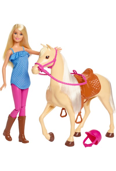 Barbie ve Güzel Atı Oyun Seti, Sarışın Bebekli FXH13 Barbie ve Güzel Atı Oyun Seti, Sarışın Bebekli FXH13