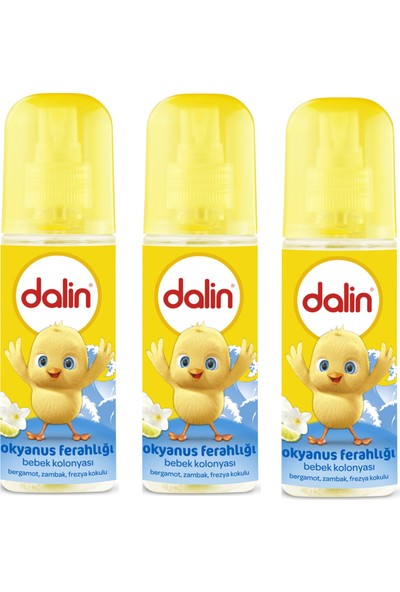Dalin Okyanus Ferahlığı Bebek Kolonyası 100 ml 3 Adet Dalin Okyanus Ferahlığı Bebek Kolonyası 100 ml 3 Adet