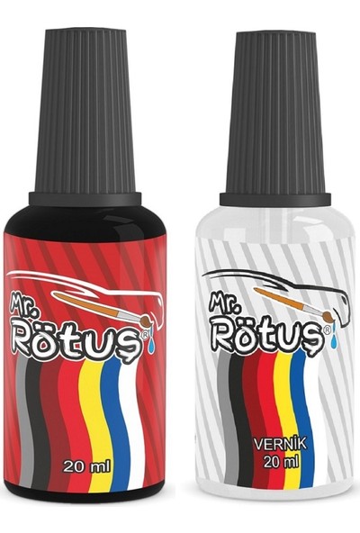 Mr Rötuş Mr Rötuş® Çizik Giderici Oto Rötuş Boyası -Siyah Vernik Dahil