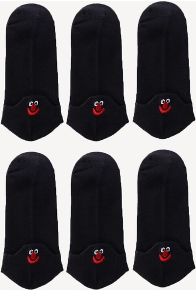 Neşeli Çoraplar 6'lı Siyah Emoji Patik Çorap Set Neşeli Çoraplar 6'lı Siyah Emoji Patik Çorap Set