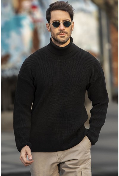 Chuba Erkek Balıkçı Yaka Selanik Örgü Spor Triko Kazak 21W318 Chuba Erkek Balıkçı Yaka Selanik Örgü Spor Triko Kazak 21W318