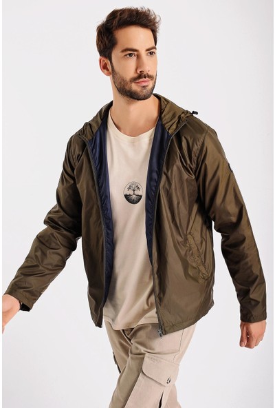 Chuba Erkek Kapüşonlu Fermuarlı Yağmurluk 21W701