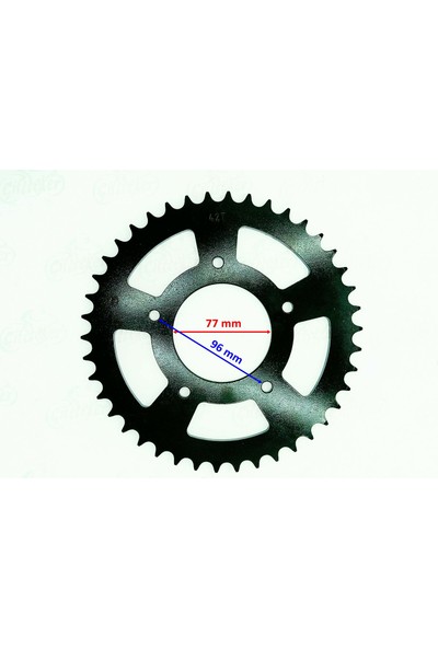Yamaha Arka Dişli 42T Cfmoto 250 Nk [İç Çap 77 Mm 5 Delikli Ind Öm [520 Zincir Için]
