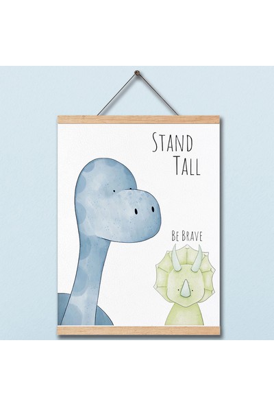 DekorLoft Stand Tall Ikili Dinozor Askılı Pu Deri Çocuk Odası Tablosu DekorLoft Stand Tall Ikili Dinozor Askılı Pu Deri Çocuk Odası Tablosu