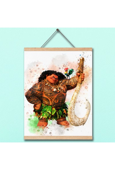 DekorLoft Moana Maoi Askılı Pu Deri Çocuk Odası Tablosu DekorLoft Moana Maoi Askılı Pu Deri Çocuk Odası Tablosu