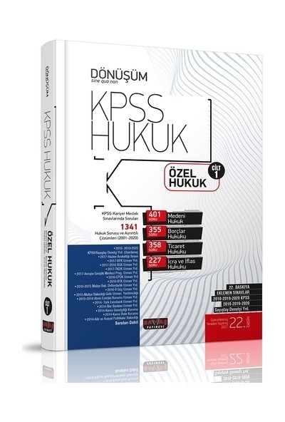 Savaş Yayınları Dönüşüm KPSS A Grubu Özel Hukuk Soru Bankası Cilt 1 Savaş Yayınları 2021