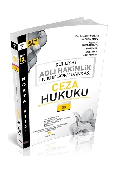 Savaş Yayınları Külliyat Ceza Hukuku, Ceza Muhakemesi Hukuku Soru Bankası Adli Hakimlik Savaş Yayınları 2021 Savaş Yayınları Külliyat Ceza Hukuku, Ceza Muhakemesi Hukuku Soru Bankası Adli Hakimlik Savaş Yayınları 2021