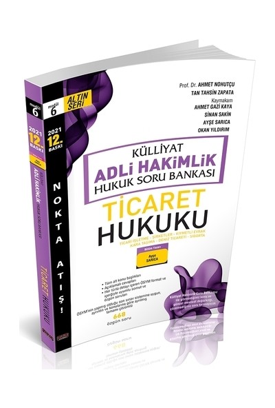 Savaş Yayınları Külliyat Ticaret Hukuku Soru Bankası Adli Hakimlik Savaş Yayınları 2021 Savaş Yayınları Külliyat Ticaret Hukuku Soru Bankası Adli Hakimlik Savaş Yayınları 2021