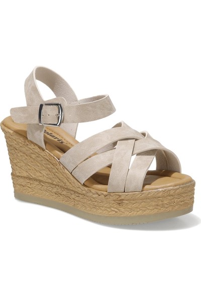 315335.Z 1fx Gri Kadın Dolgu Topuklu Sandalet