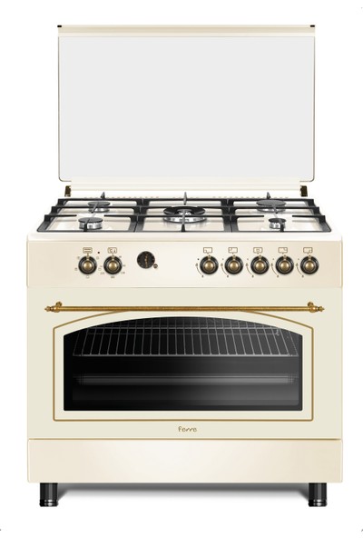 Ferre 9050 Kr Krem Rustik Kuzuneli Tamboy Fırın - 90 cm Ferre 9050 Kr Krem Rustik Kuzuneli Tamboy Fırın - 90 cm