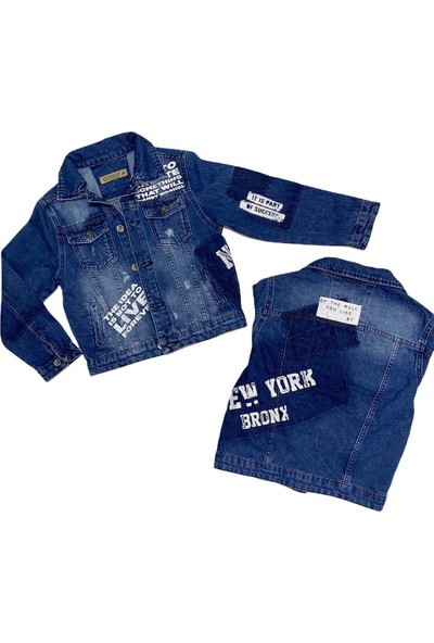 Jack Lions Erkek Çocuk Baskı Detaylı Kot Meont Kot Ceket Jack Lions Erkek Çocuk Baskı Detaylı Kot Meont Kot Ceket