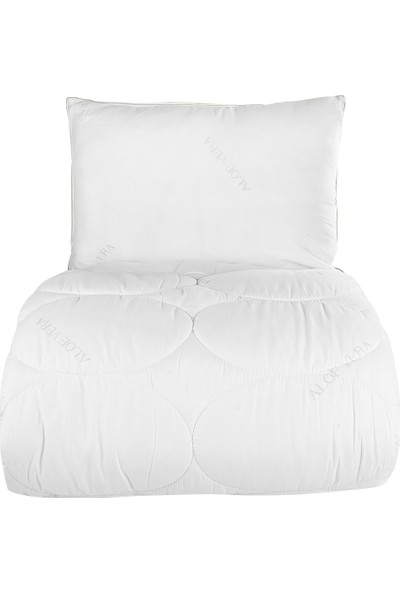 Karaca Home Aleovera Tek Kişilik Yorgan Aleovera yastık Hediyeli