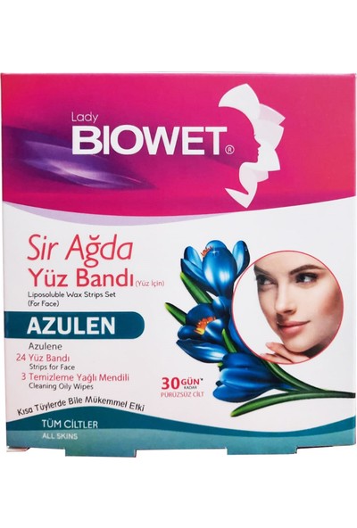 Biowet 27'li Yüz Sır Ağda Bandı Azulen Biowet 27'li Yüz Sır Ağda Bandı Azulen