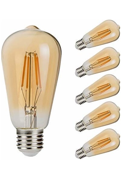 Proich 5'li Flamanlı Rustik LED Ampul Dekoratif Vintage Aydınlatma 6 W Proich 5'li Flamanlı Rustik LED Ampul Dekoratif Vintage Aydınlatma 6 W