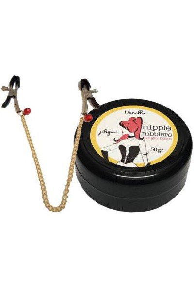 Hintohu Fantasy Game Nipple Clamp Kırmızı Zilli Meme KLIPSI&50ML Nipple Vanilyalı Göğüs Bakım Kremi