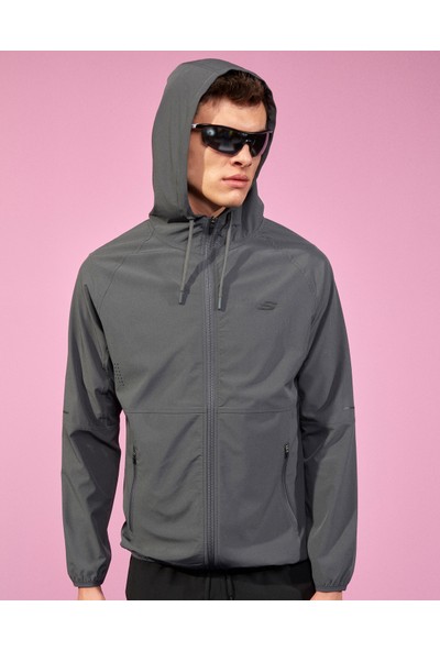 Skechers Erkek Gri Fermuarlı Eşofman Üstü-S202168-003 Skechers Erkek Gri Fermuarlı Eşofman Üstü-S202168-003