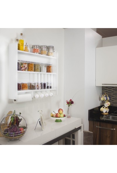 Quickbuy Ahşap Mutfak Dolabı Terek Rafı Bahratlık Dekoratif Mutfak Eşya Düzenleyici Raf Organizer Mutfak Rafı Quickbuy Ahşap Mutfak Dolabı Terek Rafı Bahratlık Dekoratif Mutfak Eşya Düzenleyici Raf Organizer Mutfak Rafı