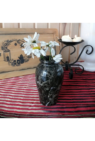 Peramarble Doğal Mermer Masa Vazosu