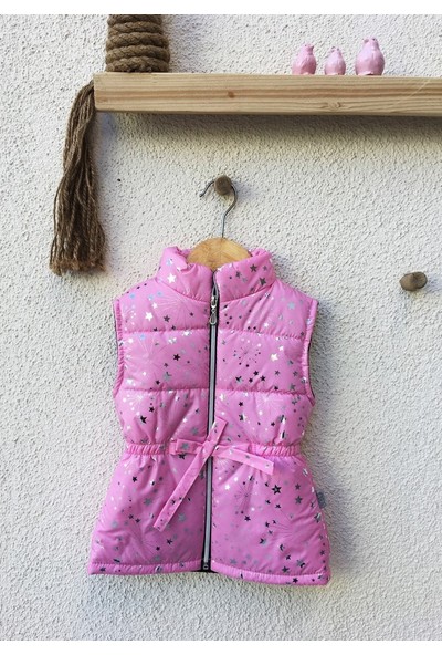 Bebedonat Pembe Renkli Kız Yelek Tunik
