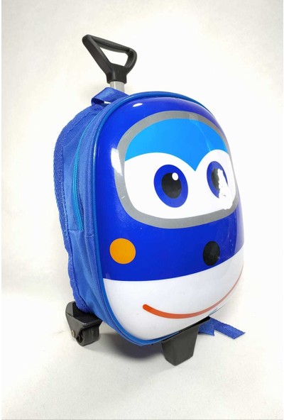 Dünyanın Çantası Erkek Çocuk Mavi Çekçekli Harika Kanatlar Anaokulu Kreş Çantası