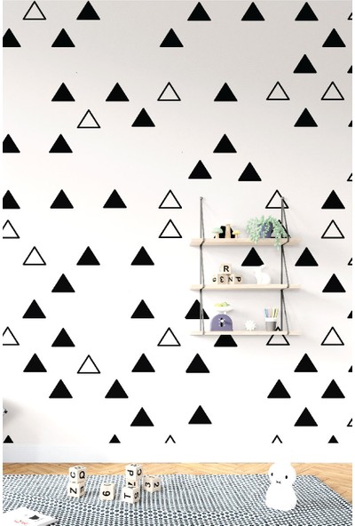 Nino Kiwi Decor Üçgen Duvar Sticker, Bebek ve Çocuk Odası Dekoratif Duvar Çıkartması Siyah 172 Adet 3-3,5cm Nino Kiwi Decor Üçgen Duvar Sticker, Bebek ve Çocuk Odası Dekoratif Duvar Çıkartması Siyah 172 Adet 3-3,5cm